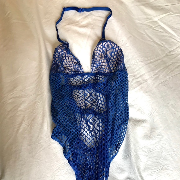 Victoria's Secret | Intimates & Sleepwear | Mesh Halter Teddy In Cobalt ...